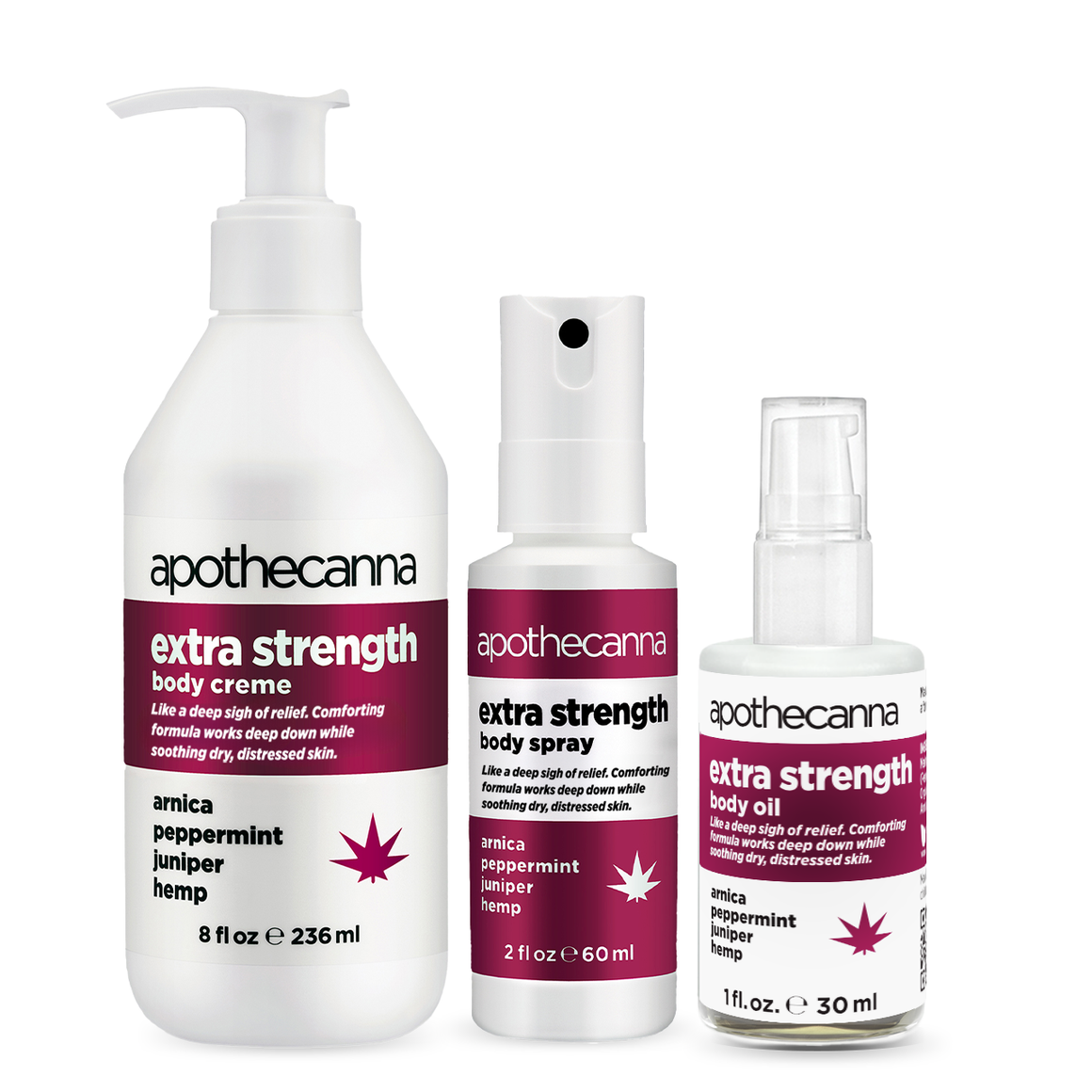 Extra Strength Relief Sets | CBD Creme, Spray, Body Oil and Bath Soak ...